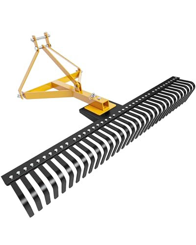 Landscape Rake for Tractor with Hard Body,3 Point Rake,Lawn Leveling ...